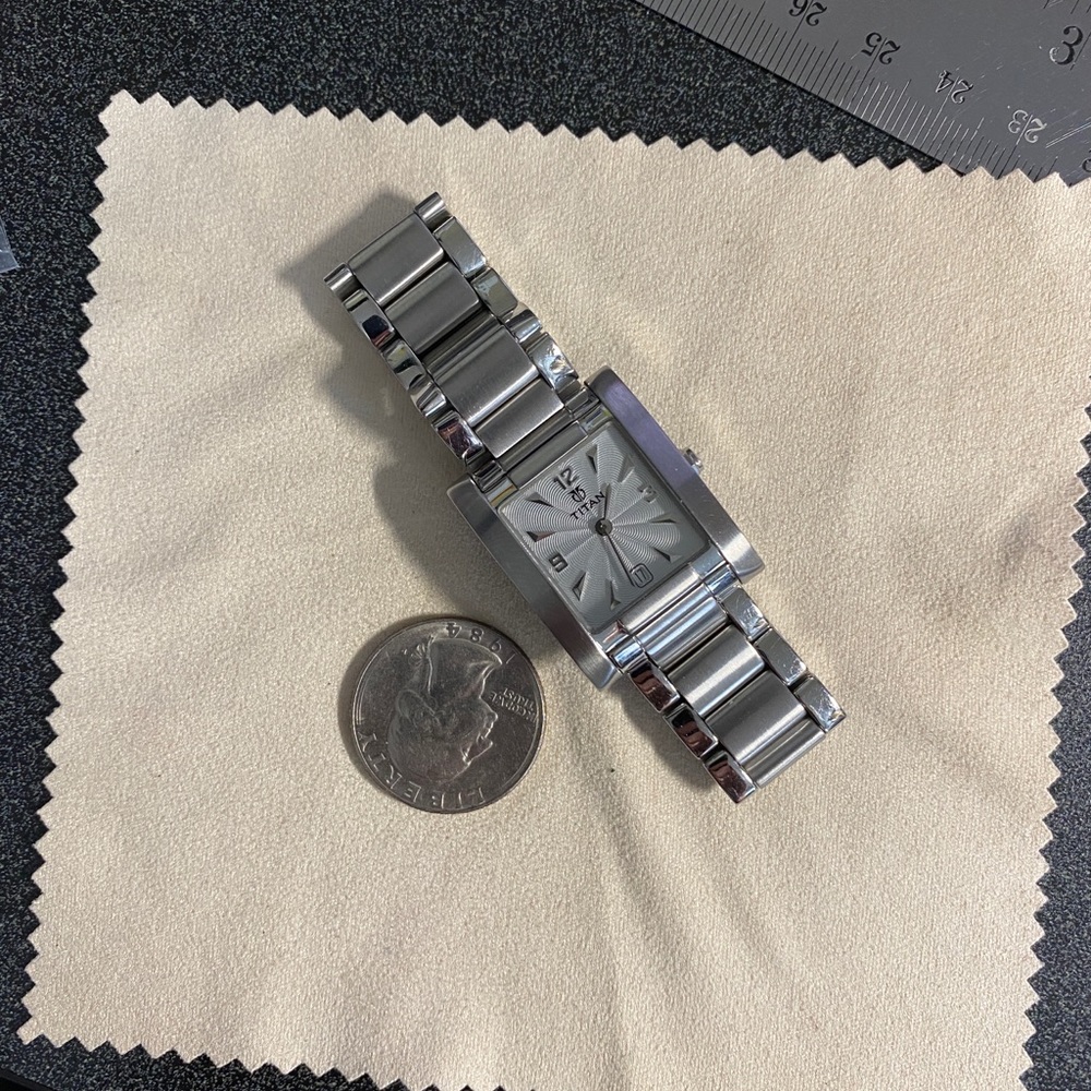 Titan Stainless Steel Watch Face Brushed Finish - Gem